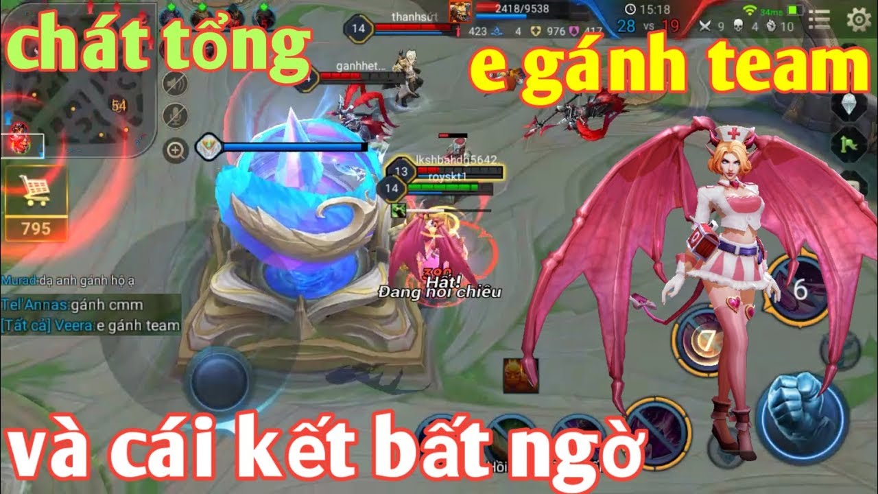 Liên Quân Mobile _ Lần Đầu Chơi Lớn Cầm Vera Chát Tổng Em Gánh Team ...