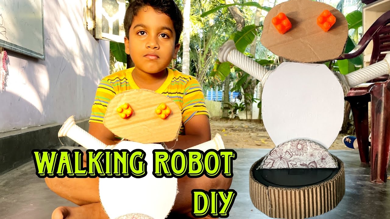 DIY Walking Robot from Cardboard and Auto Sweeping Toy – Fun and Simple ...