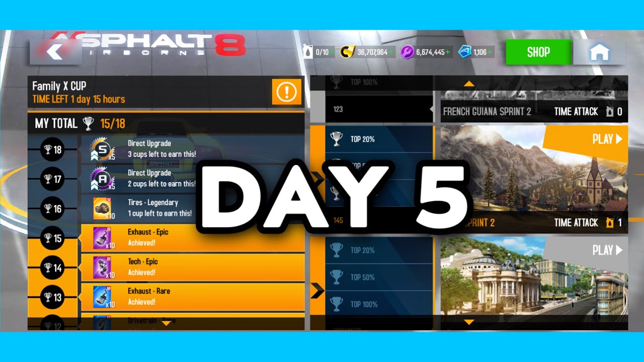 Asphalt 8, Family X Cup Lamborghini Murcielago LP640 Day 5 - YouTube
