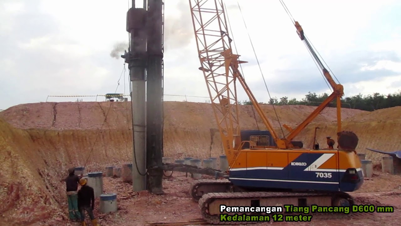 Proses Pemancangan Tiang Pancang / Precast Spun Pile - YouTube