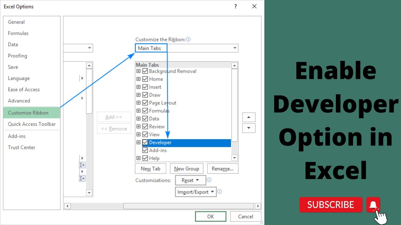 Enable Developer Option In Excel BASAR360XL YouTube enable-developer-option-in-excel-basar360xl-youtube