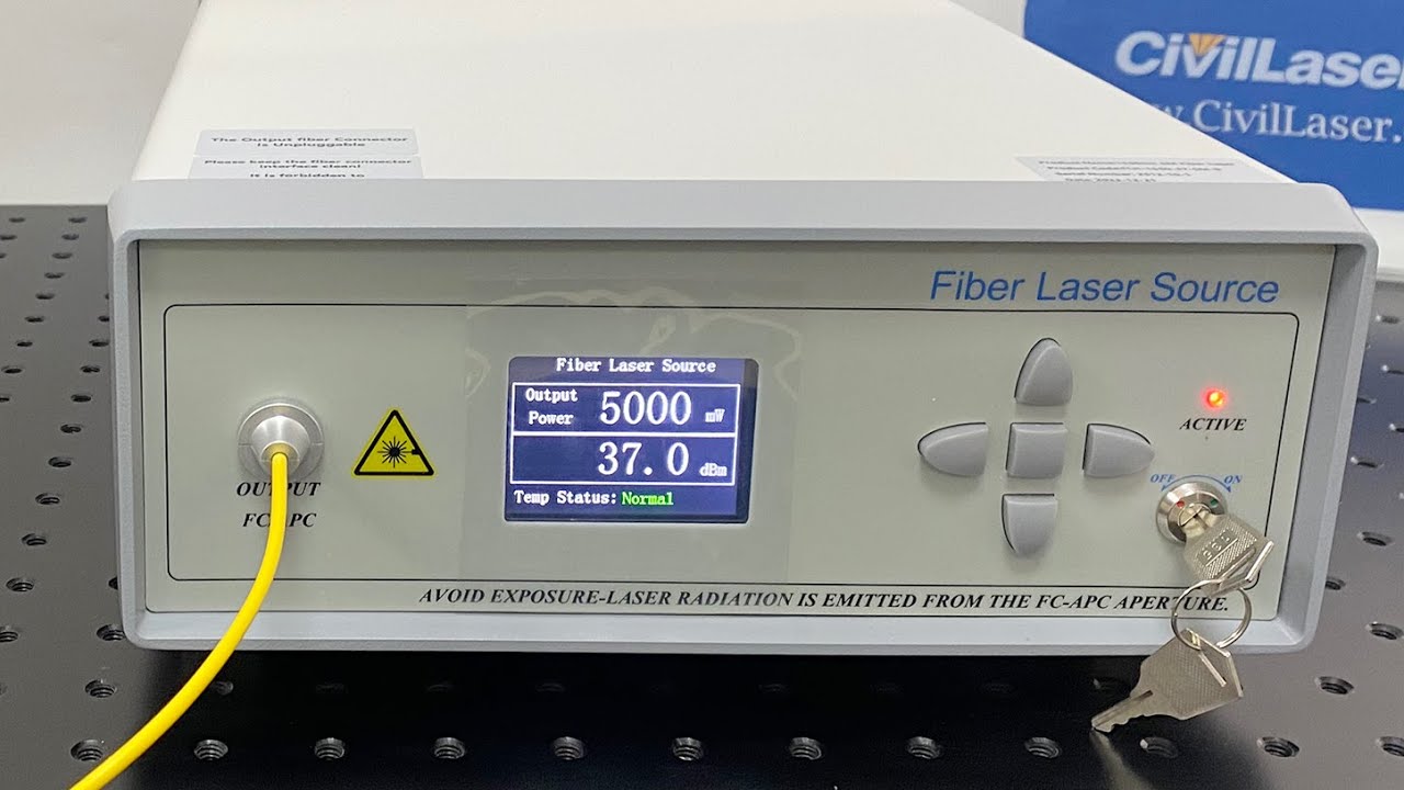 FLH-1550-37-SM 1550nm 37dBm Singlemode Fiber Laser - YouTube