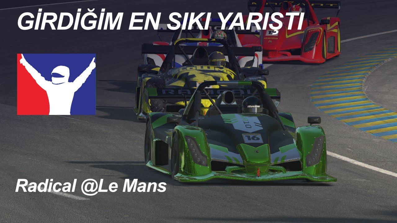 "3 wide"'a doydum | Le Mans'da Radical | iRacing + G29 - YouTube