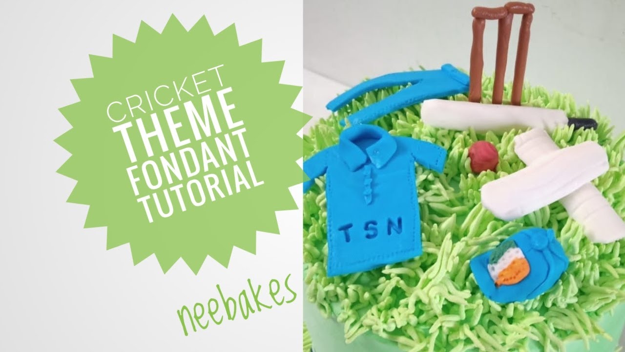 Cricket Theme Fondant Tutorial #neebakes - YouTube