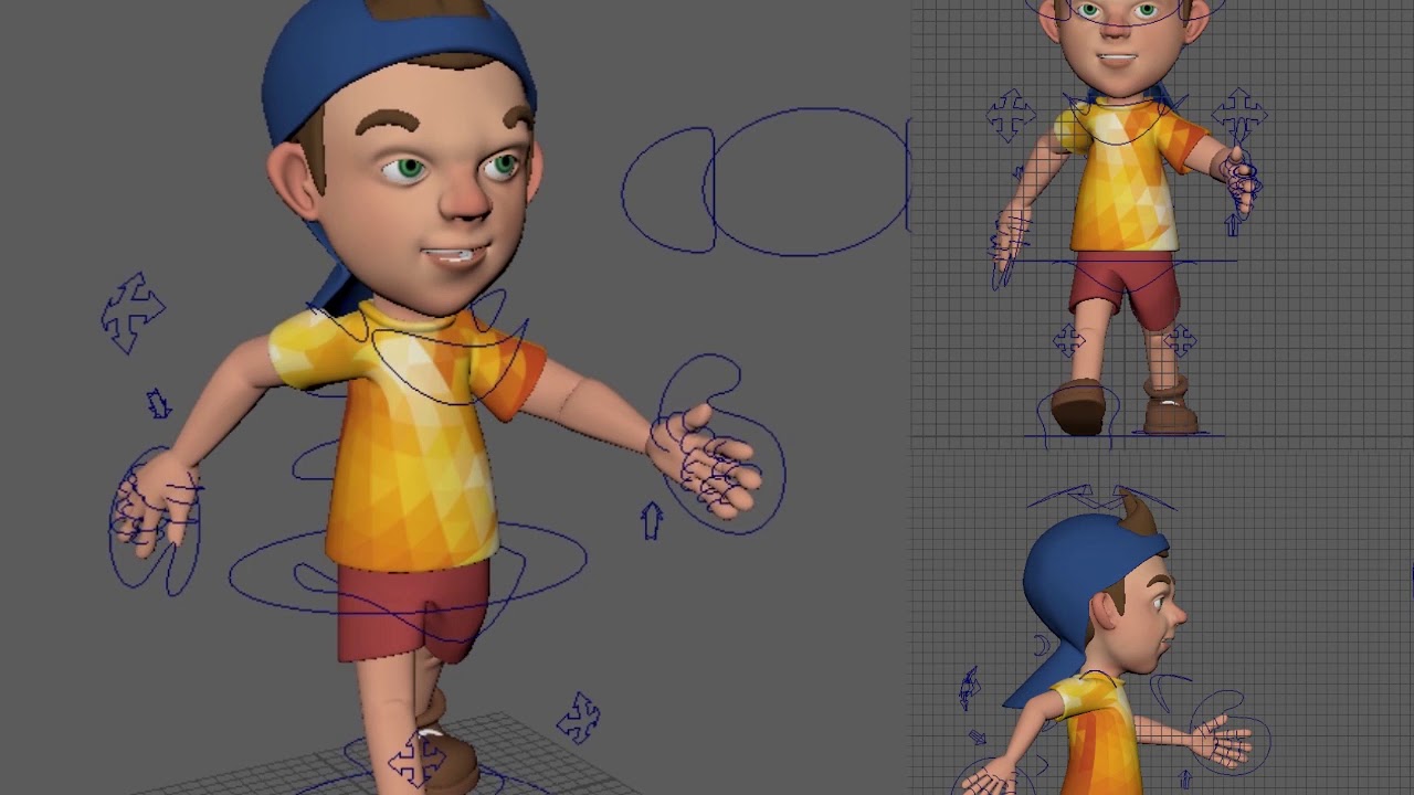 Walk cycle 3D animation - YouTube