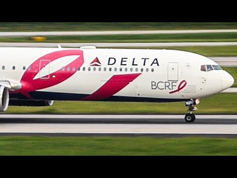 BCRF LIVERY - Delta 767-400 Landing @ ATL - YouTube