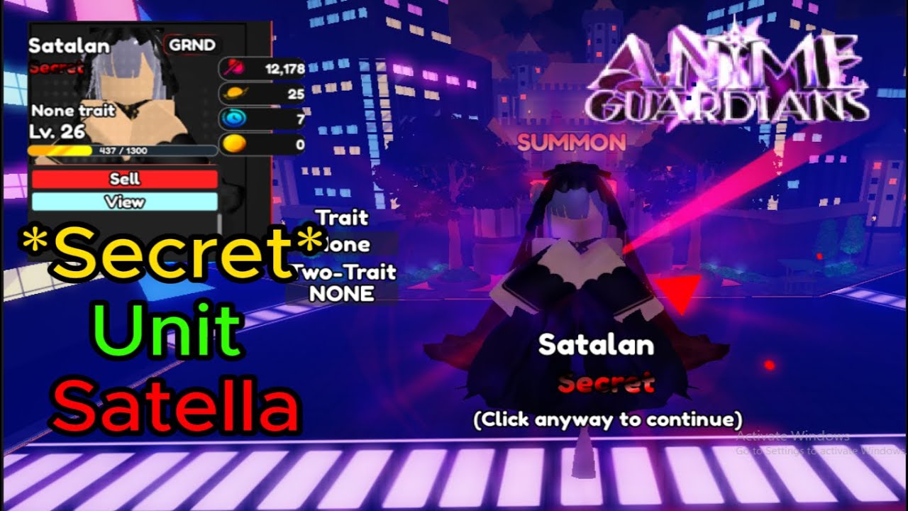 Satella *Secret* Unit Showcase In Anime Guardians! - YouTube