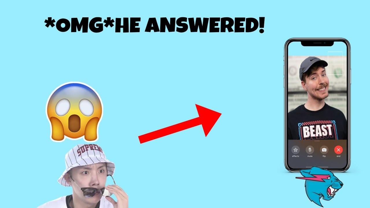 CALLING MR BEAST! FACETIMING THE REAL MR BEAST! *HE ANSWERED* *2021 ...
