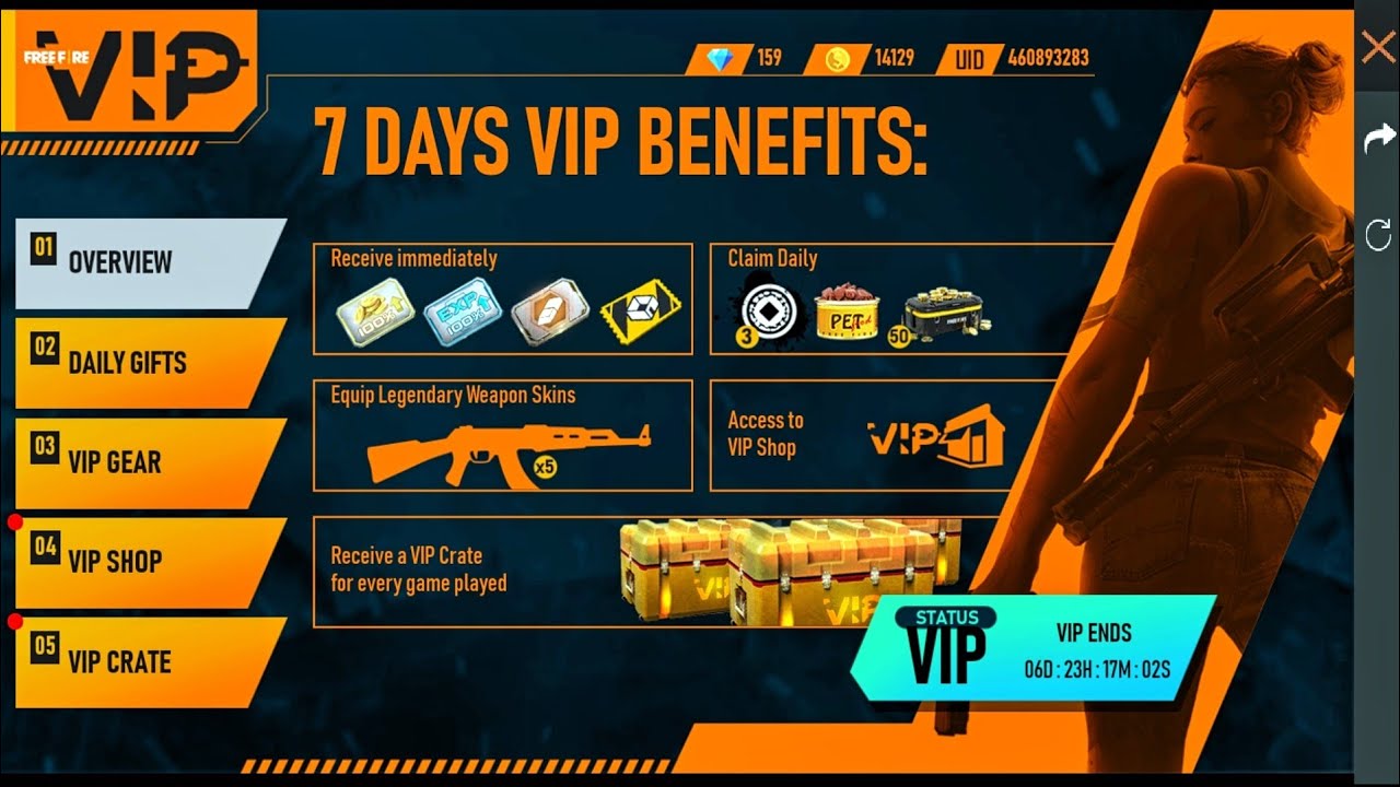 7 DAYS VIPS BENEFITS IN ONLY 99 DIAMOND (Worth 4000 Diamonds) - FREE ...