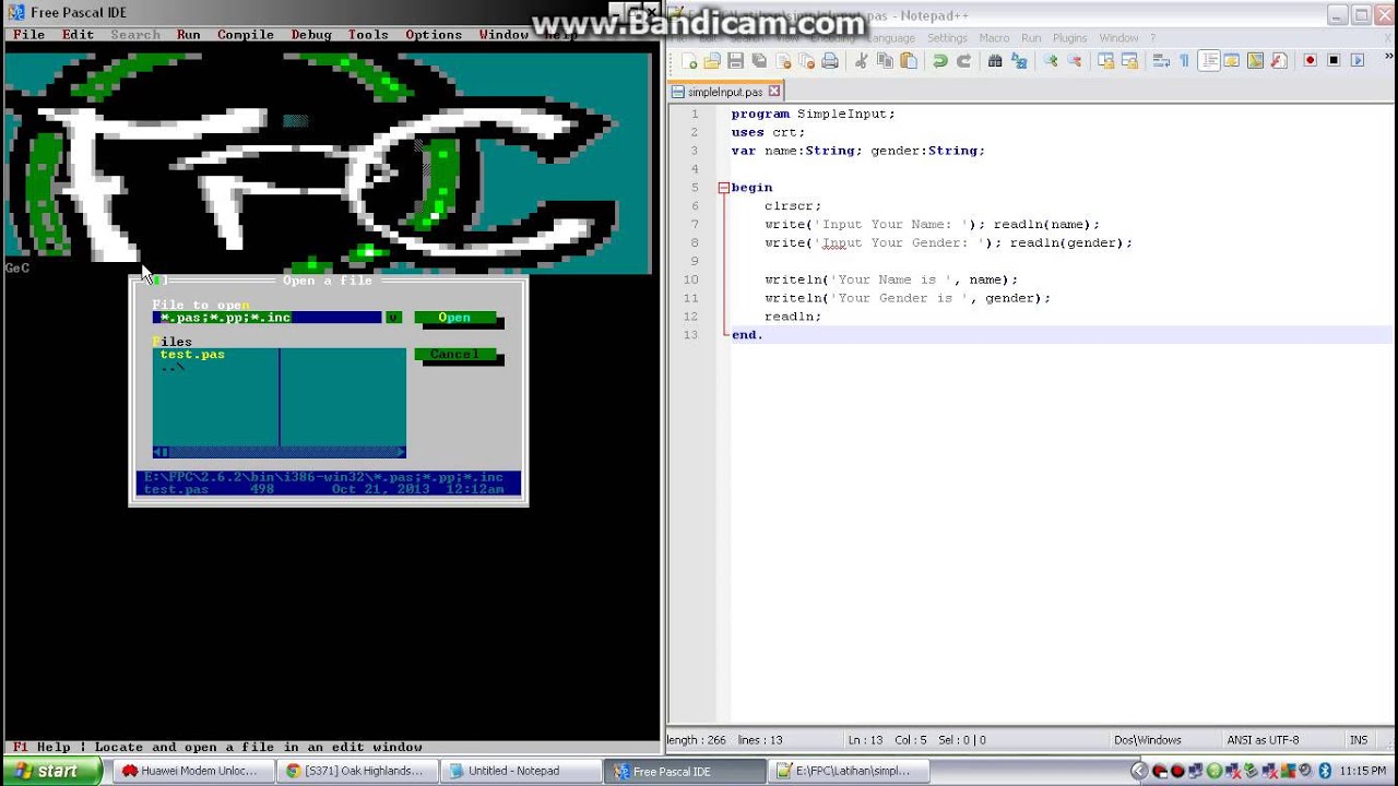 How To Make Program Simple Input Name In Pascal Youtube 2818