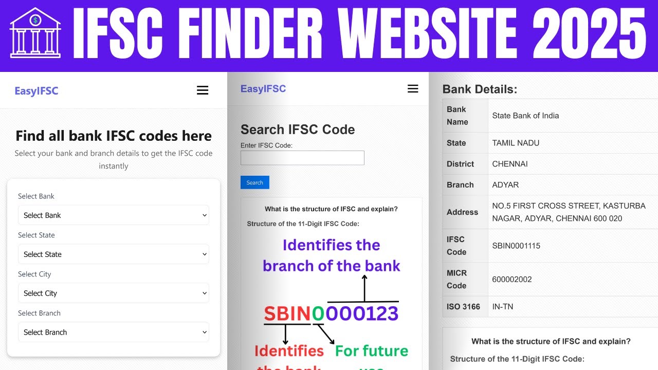 IFSC Website Demo 2025 | Find Bank IFSC Codes, MICR Codes, and Branch ...