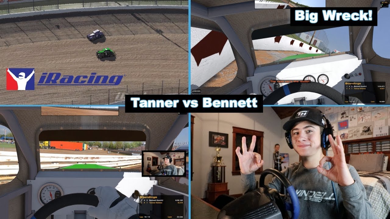 Tanner vs Bennett 1v1 Dirt Legends! (Best of 3 iRacing) - YouTube