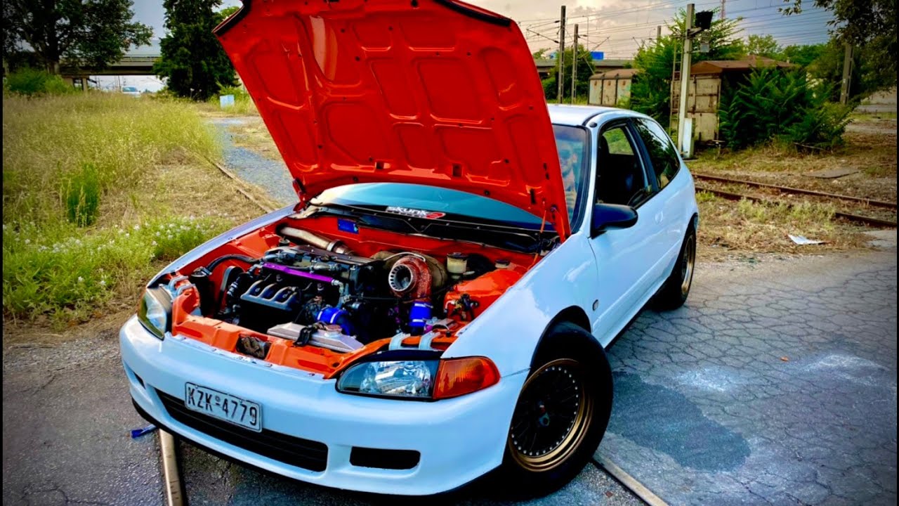 Honda EG K20 stock turbo by GM TECH - YouTube