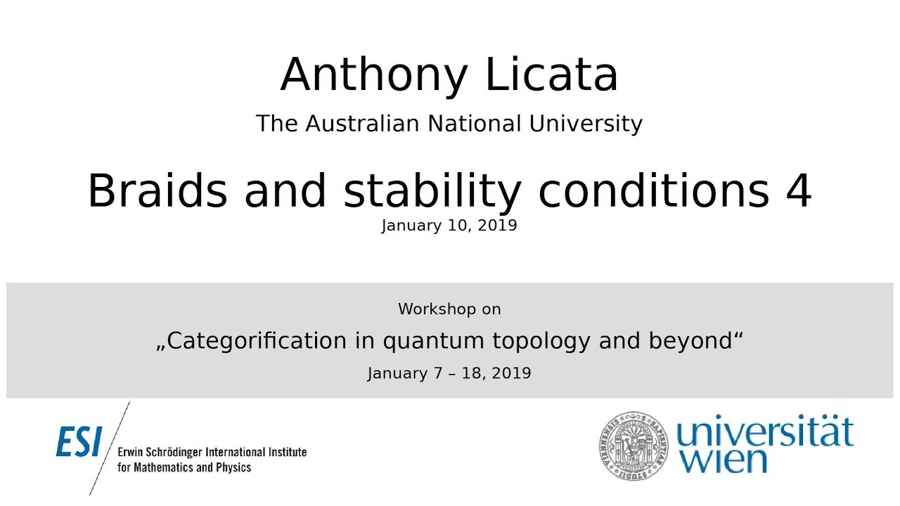 Anthony Licata - Braids and stability conditions 4 - YouTube