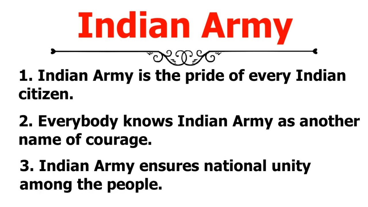 10 Lines Essay On Indian Army | Essay On Indian Army In English | Easy ...