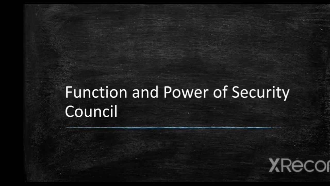 Function and Power of Security Council (in Nepali) - YouTube