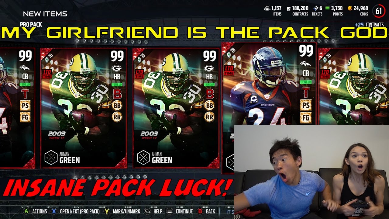 MY GIRLFRIEND IS THE OFFICIAL PACK GOD! 2 ULTIMATE LEGEND PULLS! MADDEN ...