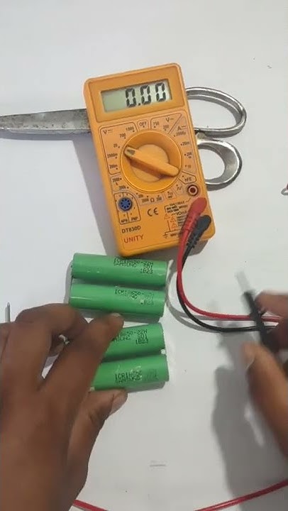 How to Chack 18650 Laptop Battery Voltage Using Digital Multimeter || Engineer Prime #shorts ...