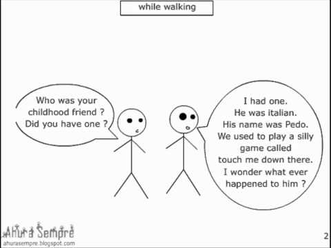 TwoMenOn a Stick - Childhood friend | Daily stickmen comic strip