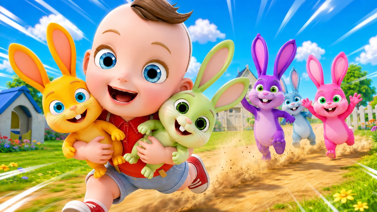 Hop Little Bunnies 🐰 | Bunny Hop Dance Song for Kids | Nursery Rhymes ...