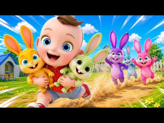 Easter Bunny Song 🐰 Hop Little Bunnies Song | Finger Family | Nursery ...