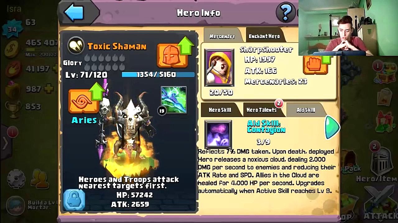 Review nuevo heroe "Toxic Shaman" [Clash of Lords 2] - YouTube