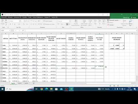 MAAŞ BORDROSU HAZIRLAMA (2024 Ocak - Aralık)