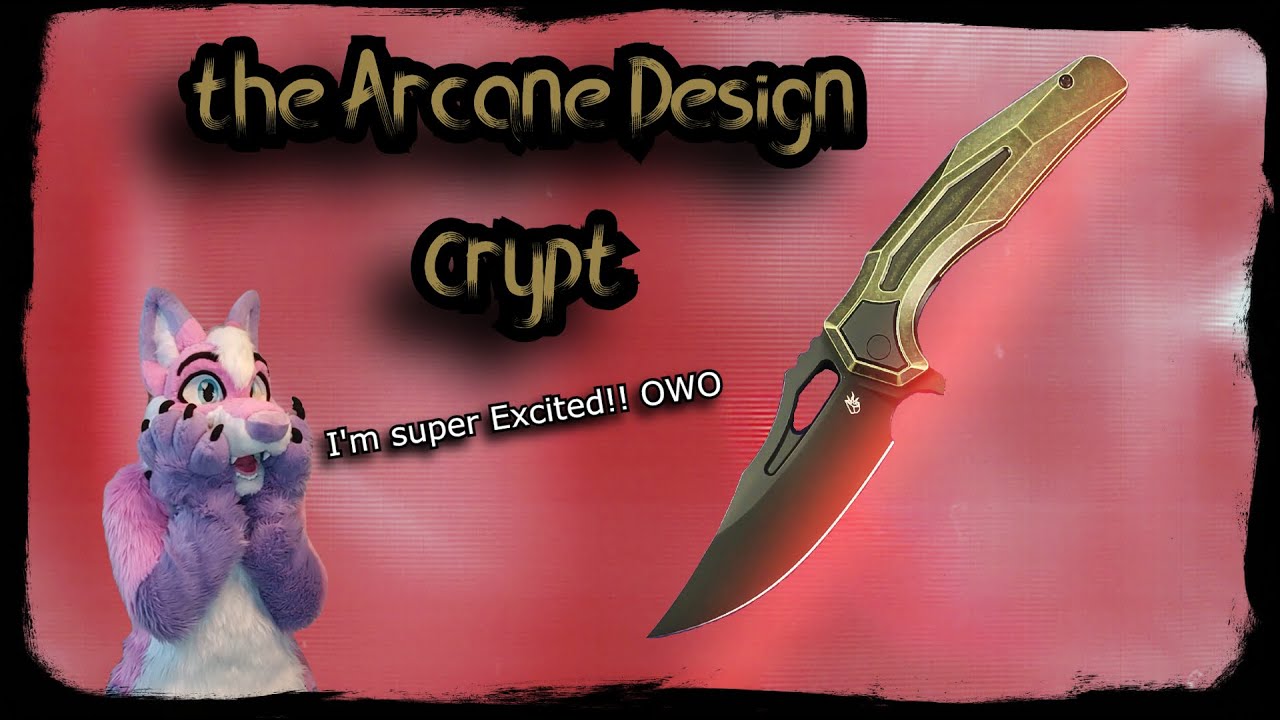 A Look at the Arcane Design Crypt - Furry Folding Knife Overview - YouTube