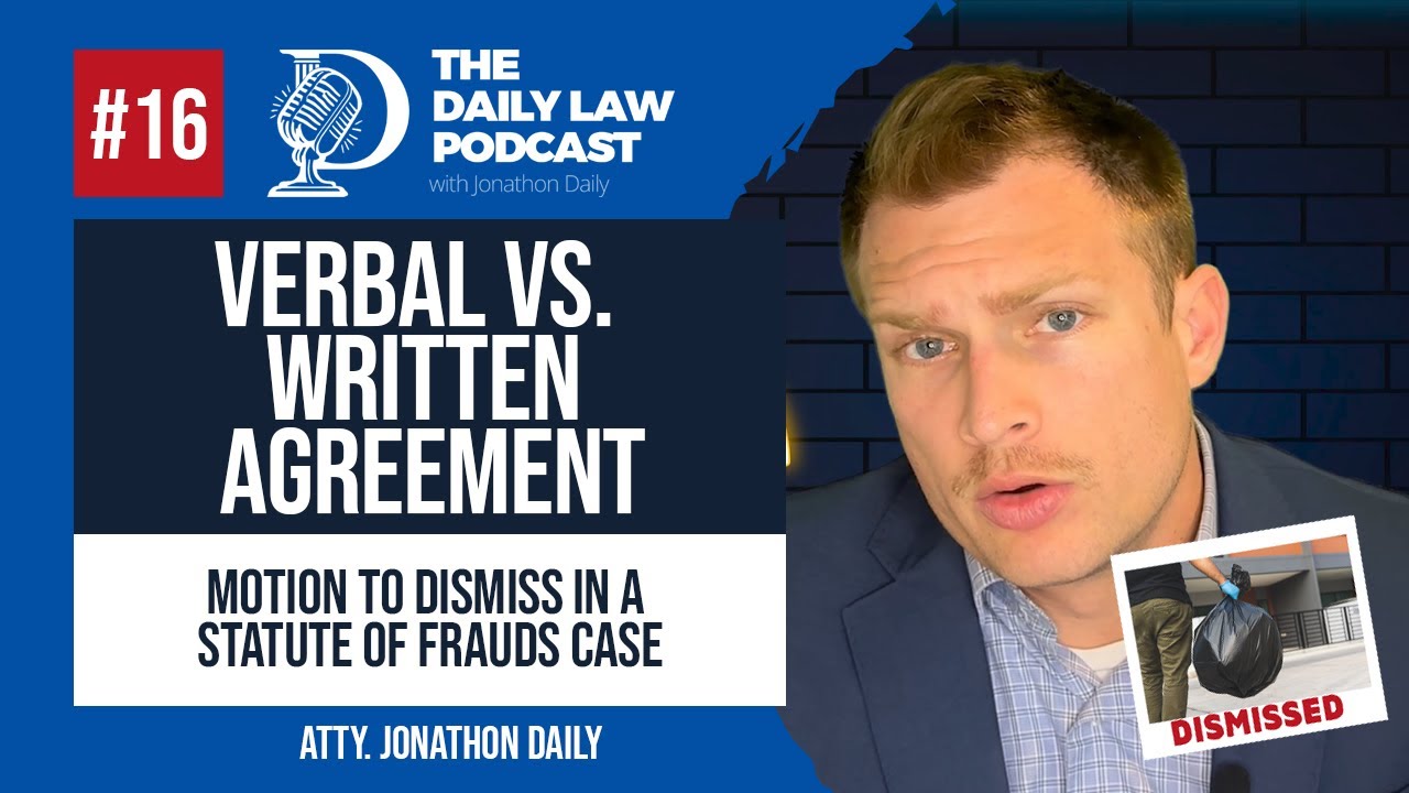 Daily Law Podcast #16: Attorney JC Moves to Dismiss Using the Statute ...
