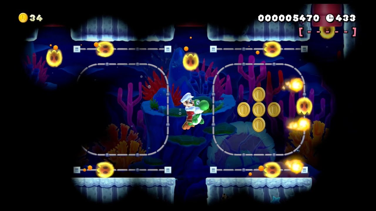 Eric's Super Mario Maker 2 Levels: Luminous Lava Bubbles - YouTube