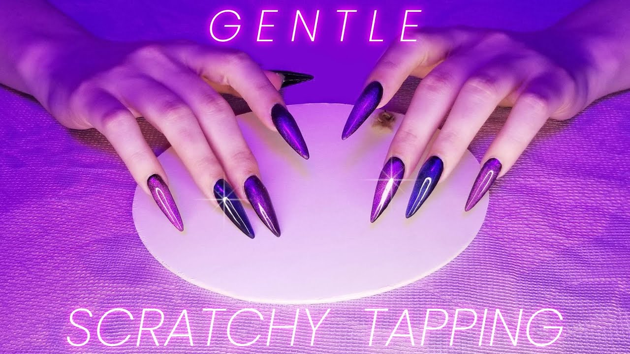 ASMR Gentle Tapping and Scratching (No Talking)💜1Hr💜 Scratchy Tapping ...