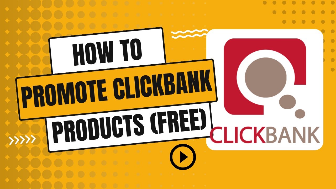 how to promote clickbank products for free - YouTube