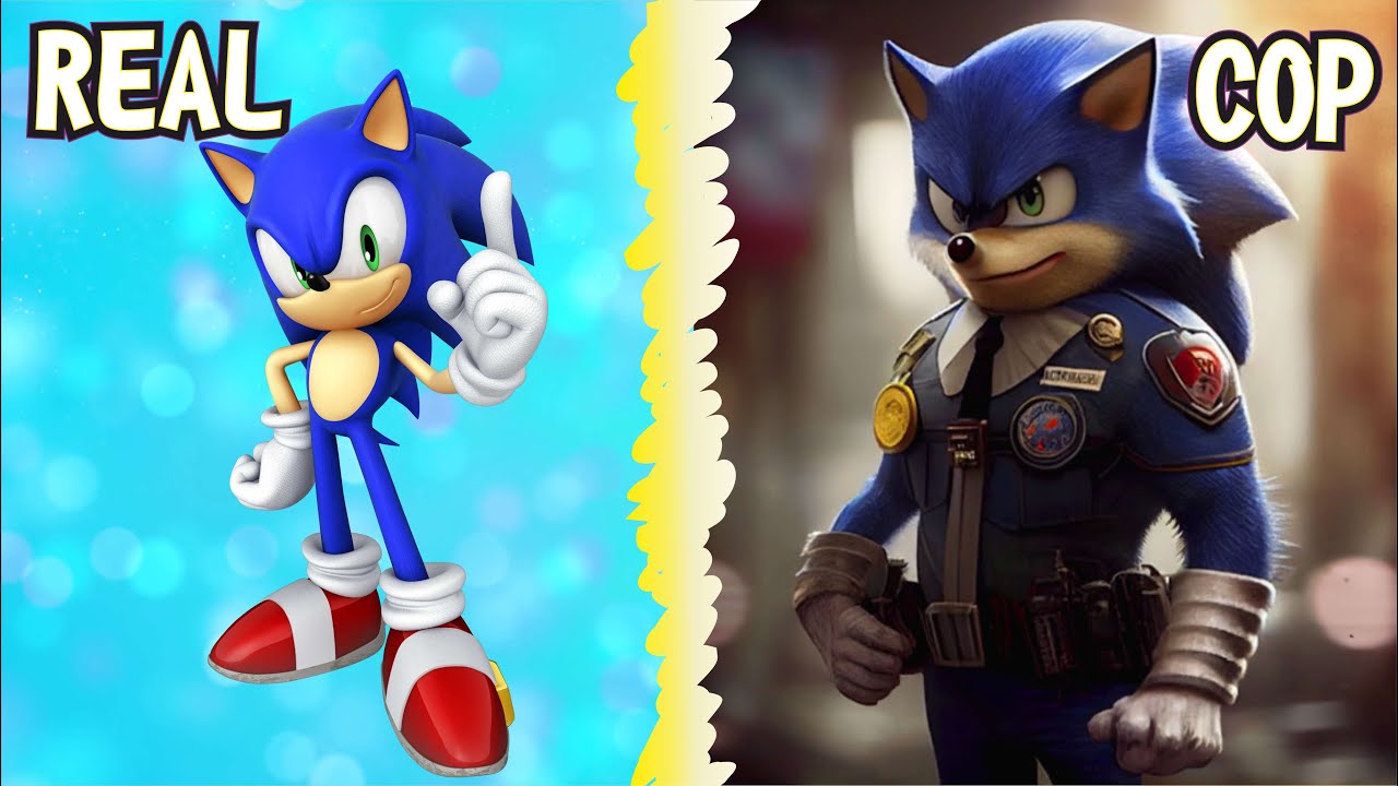 👮 SONIC the Hedgehog CHARACTERS as COPS 2023 - YouTube
