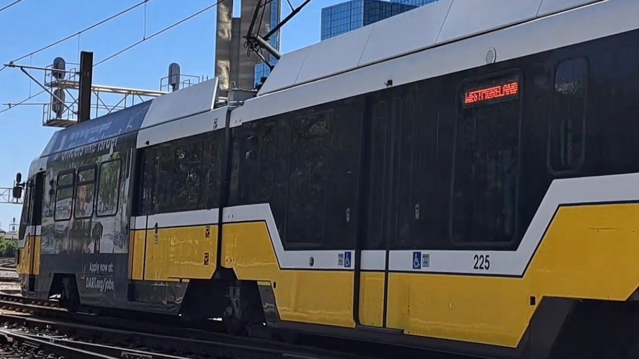 4K DART Red Line Light Rail | April 2024 | Railfanning Near Dealey ...
