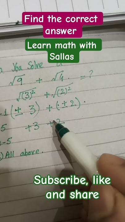 Learn math with Sallas ,Can you solve it #learnmath #matheducation #trending #education - YouTube