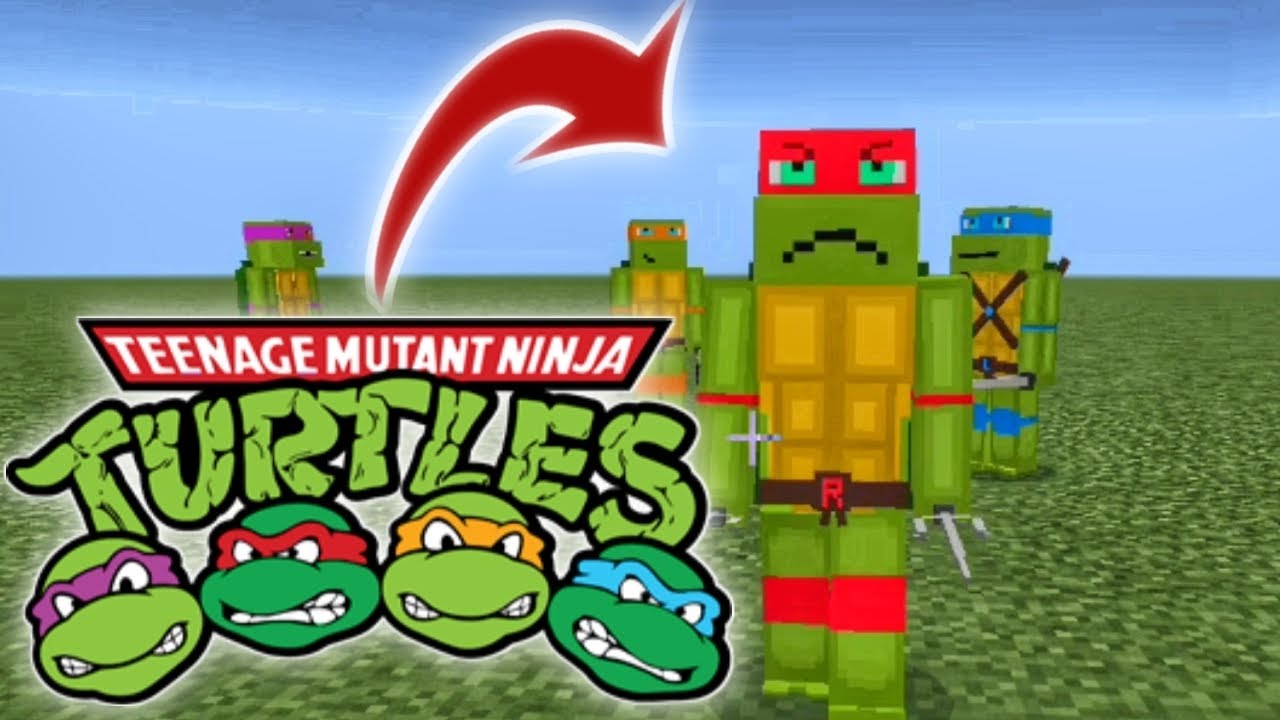Teenage Mutant Ninja Turtles (TMNT) addon/Mod for MCPE/MCBE 1.19 - YouTube
