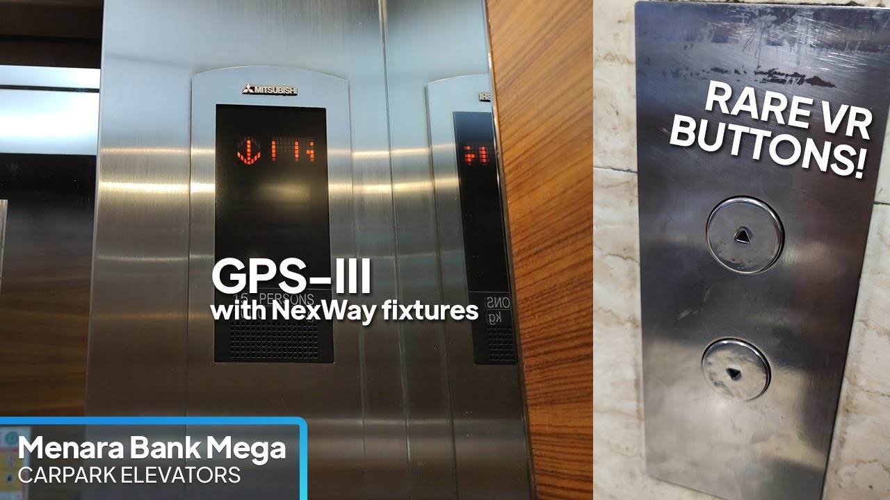 Mitsubishi NexWay Elevators - Menara Bank Mega, Jakarta (Carpark) - YouTube