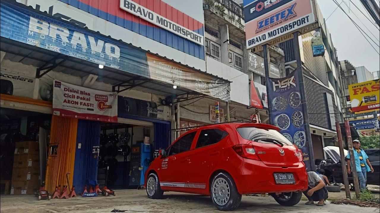 MODIF SIMPLE VELG MOBIL HONDA BRIO TAMPILAN RALLY LOOK || brio pake ...