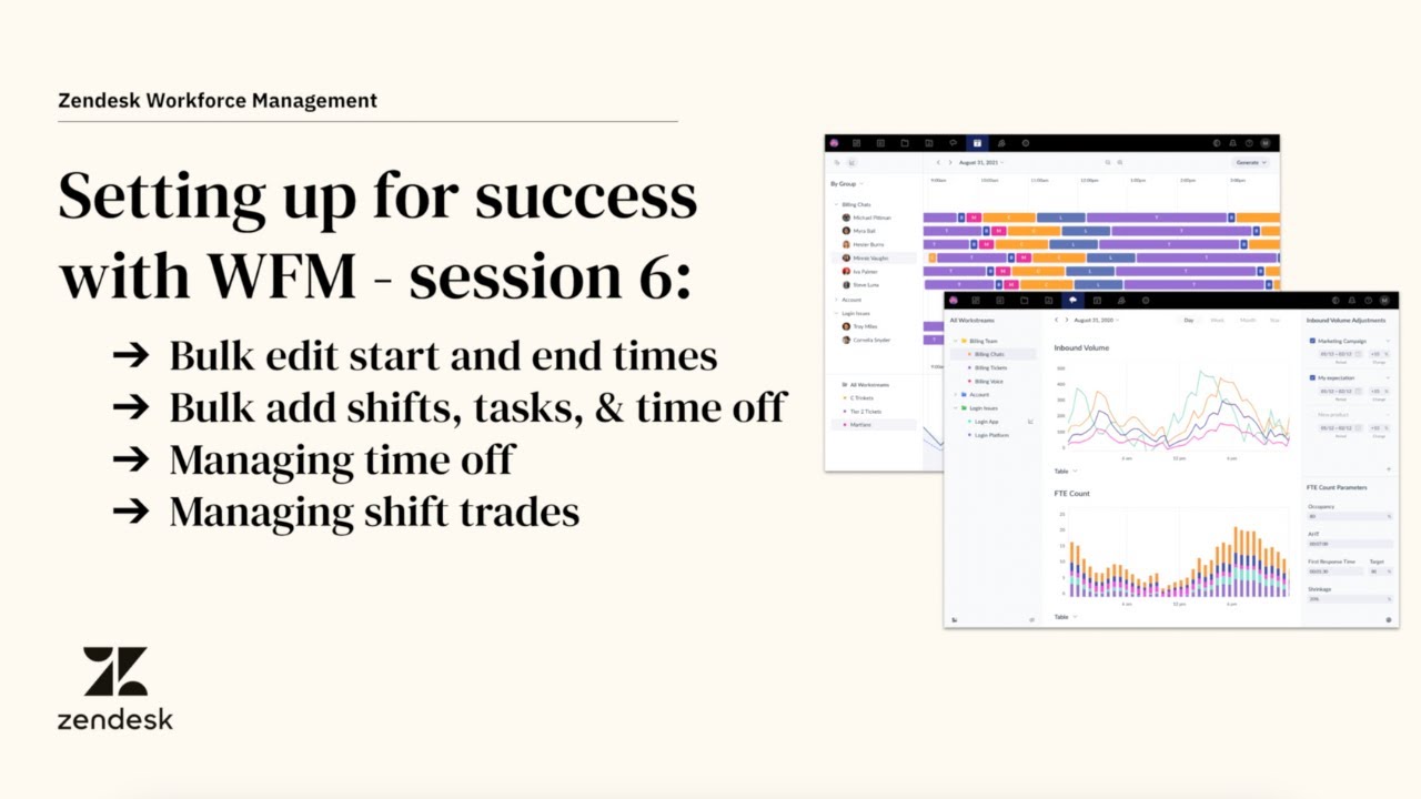 Setting up for success with Zendesk WFM: Editing schedules and managing time off - YouTube