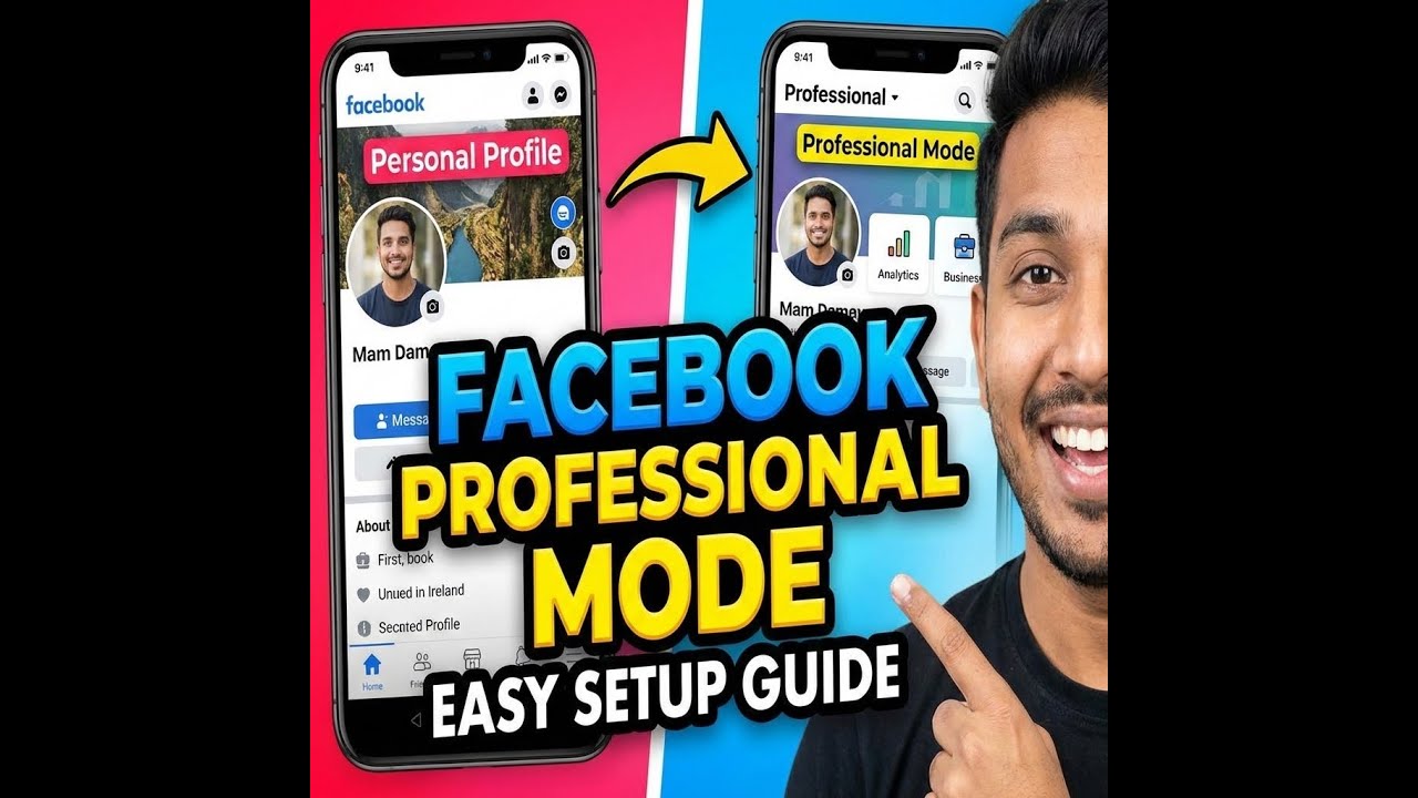 Tutorial How to Set Facebook Profile to Professional Mode - YouTube