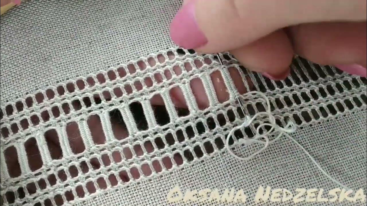 Процес вишивки мережки Ажурна Вишивка Favorite Hand Embroidery