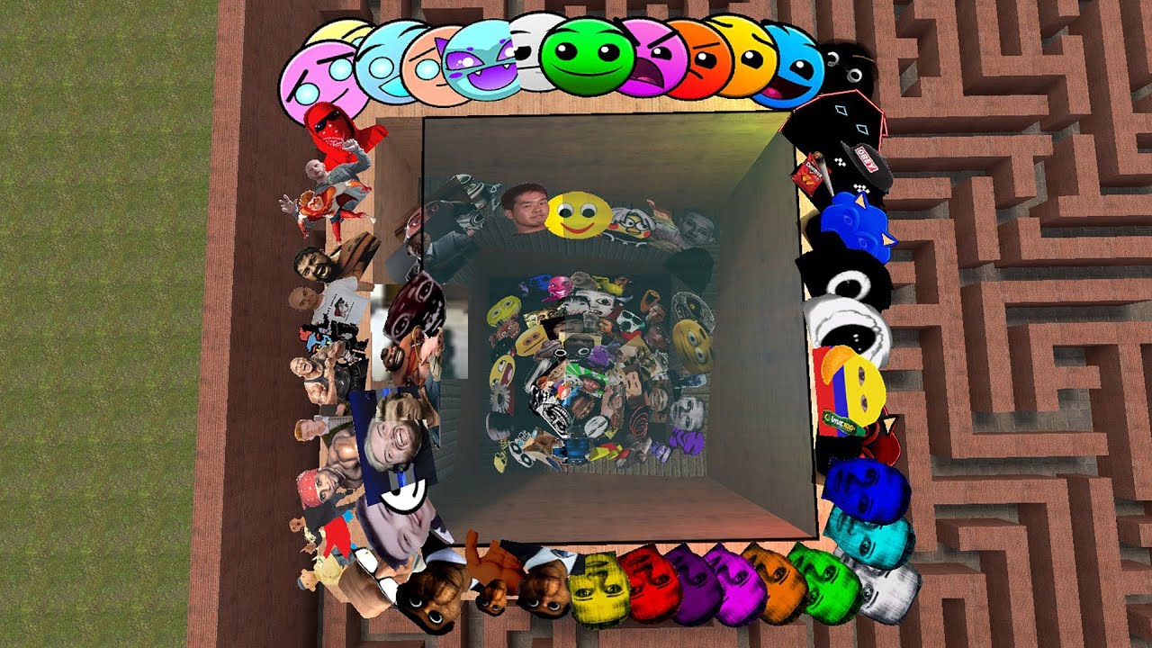CRAZY FROG PLANKTON OBUNGA AND UNLIMITED NEXTBOTS IN MAZE - YouTube