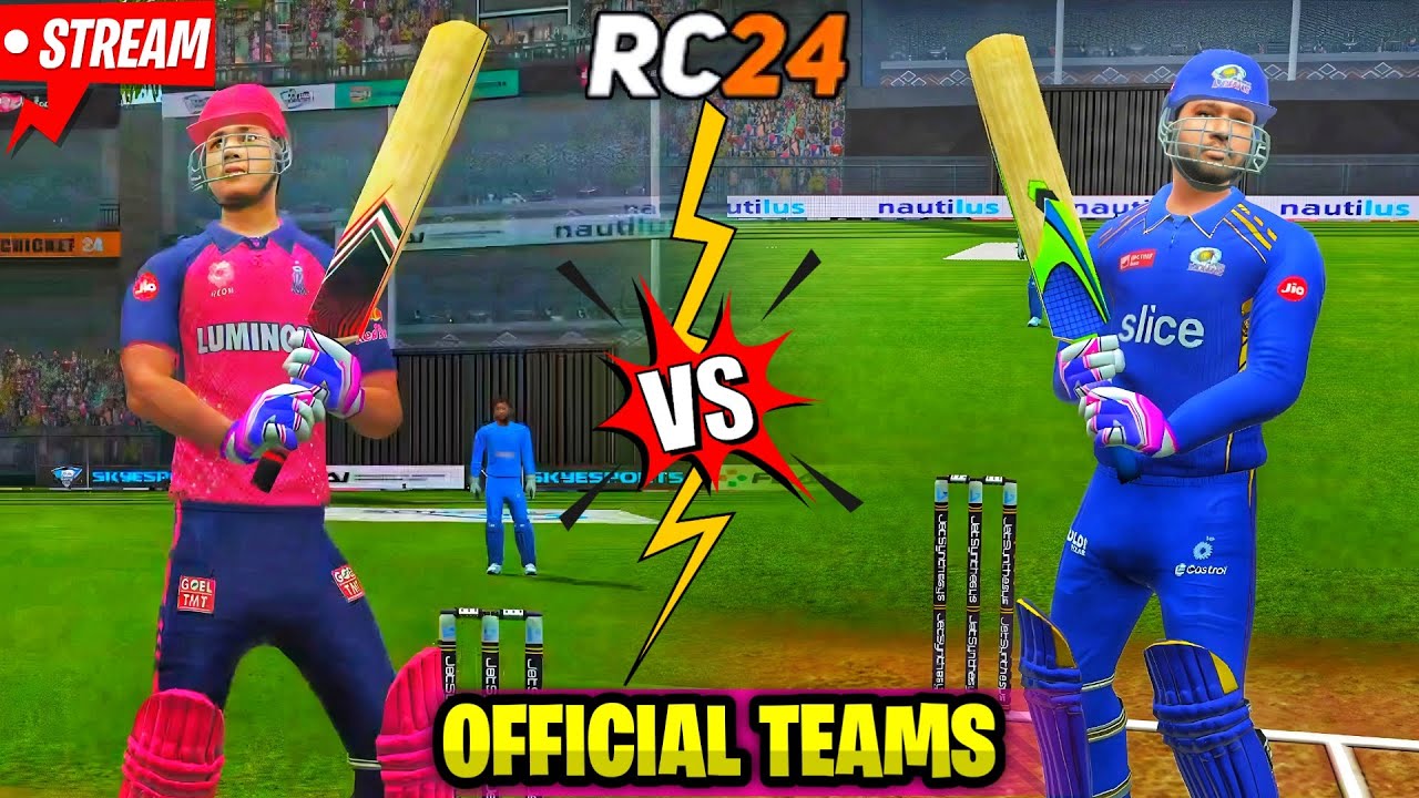 🔴Real Cricket 24 ! New Update Mumbai Indians Vs Rajasthan Royals ...