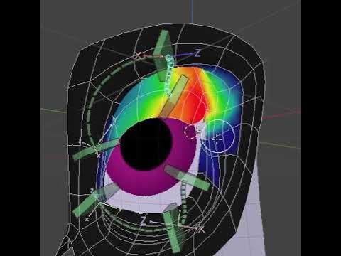 🌺 Demo #003 — Some Weight Painting on delicate (Shrinkwrapped and Bone Deformed) Eyelids Mesh ...