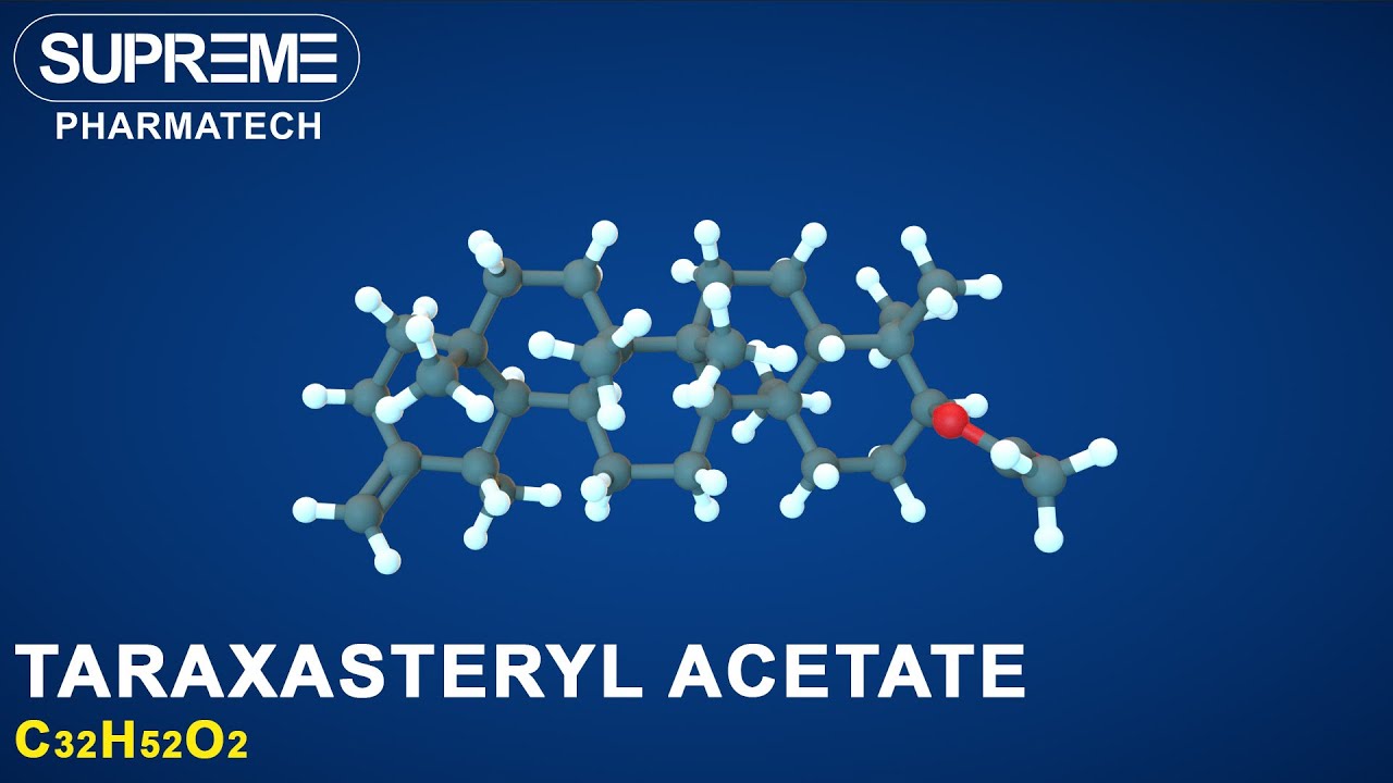Taraxasteryl acetate | C32H52O2 | 3D molecule - YouTube