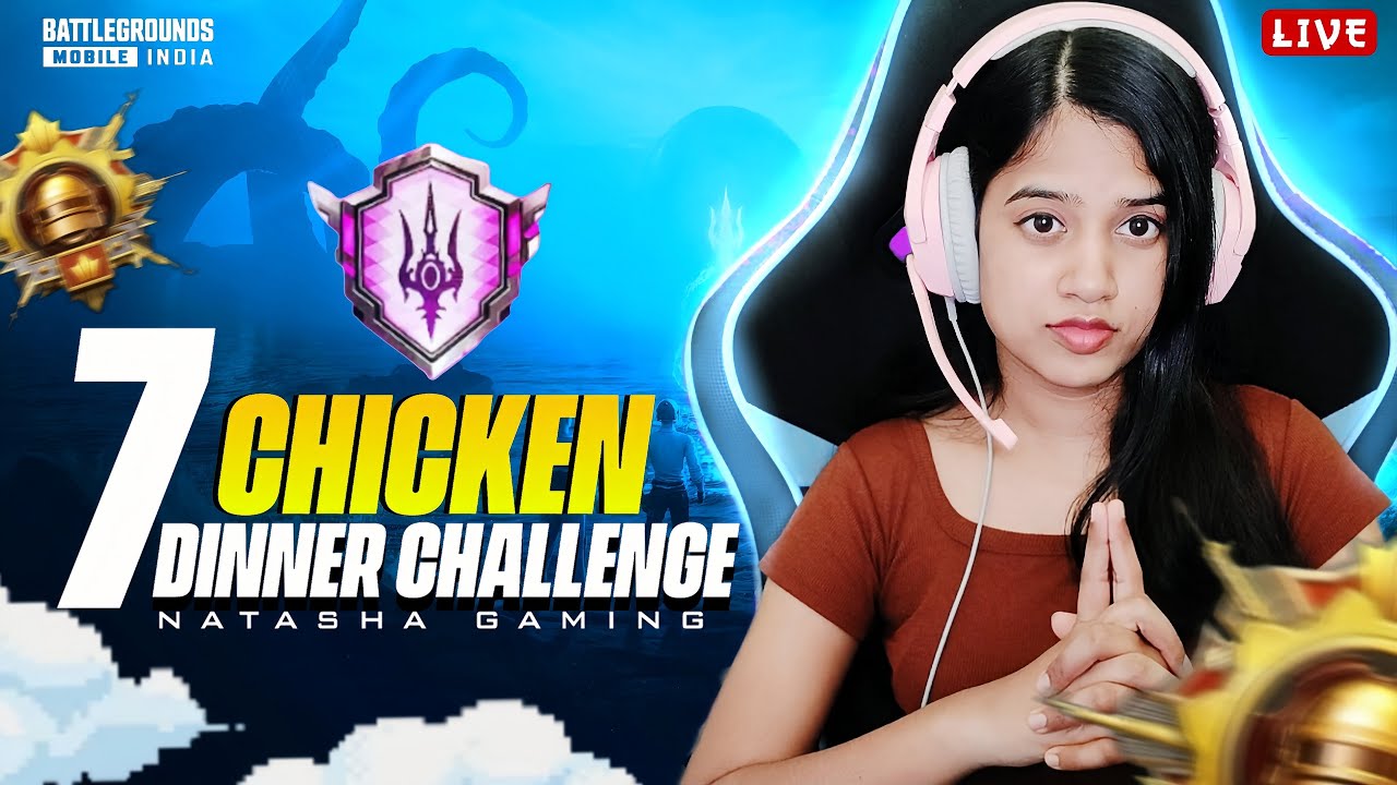7 Dinner Challenge🔥Natasha Gaming Live With Battle Grounds Mobile India ...
