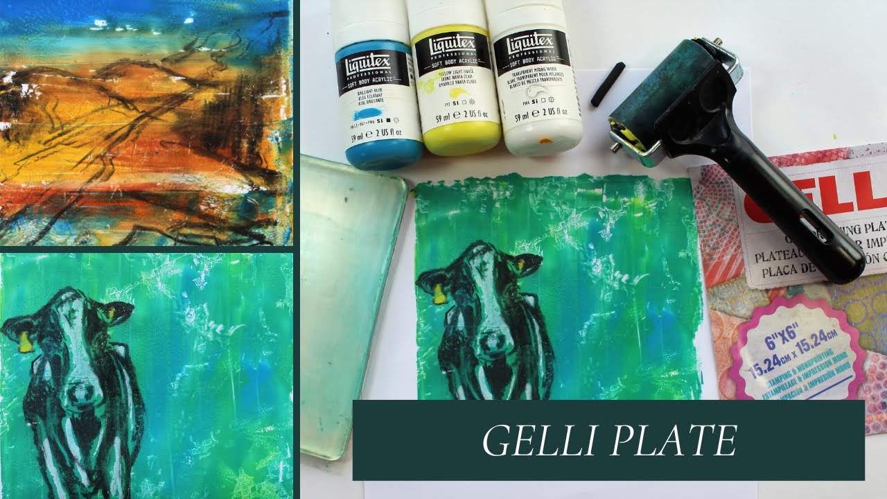 Cow Image Gel Printing Using Charcoal Transfer To Create A Unique cow-image-gel-printing-using-charcoal-transfer-to-create-a-unique