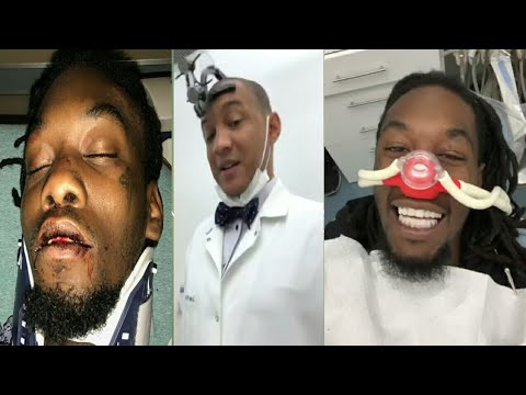 OFFSET RETURNS TO HIS DENTIST TO REPLACE TEETH FROM CAR ACCIDENT - YouTube
