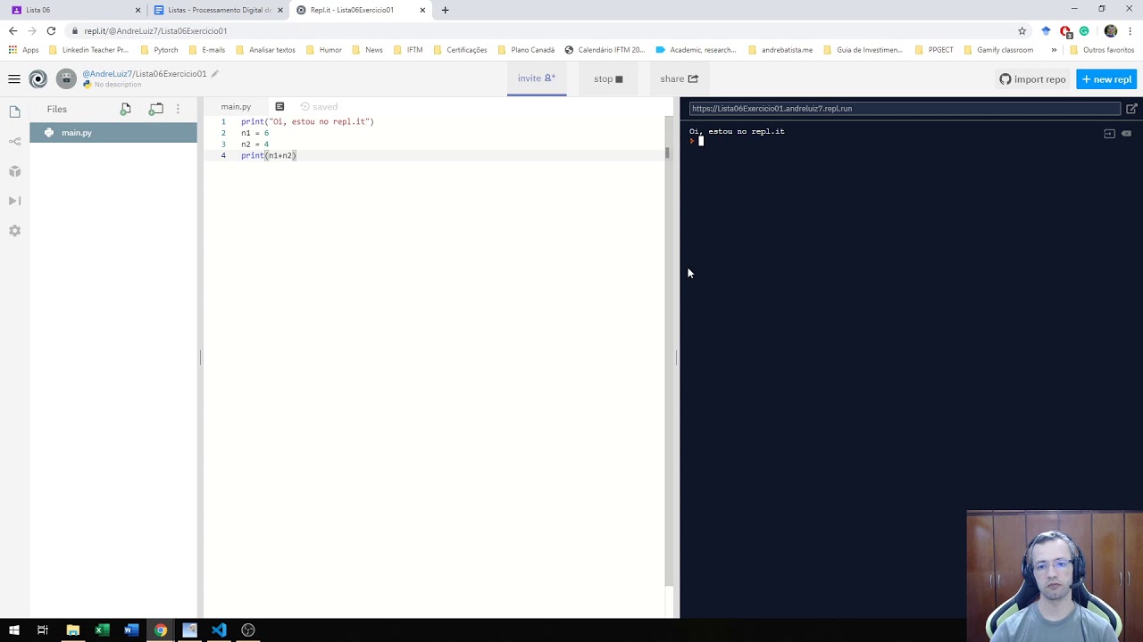 Como enviar as atividades feitas no Repl.it via Google Classroom - YouTube