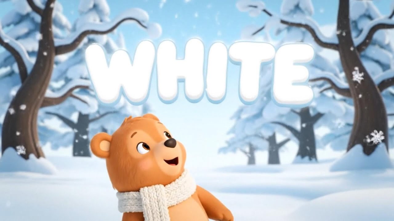 🤍 White Color Song for Kids | Fun Nursery Rhyme & Learning Colors 🎶 ...